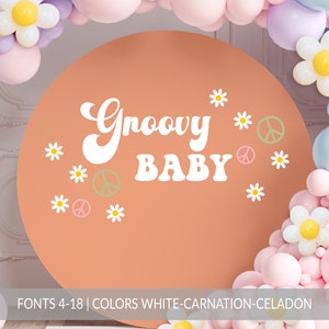 Groovy Baby Decal for Party Balloon Arch, Groovy Baby Shower Sign ...