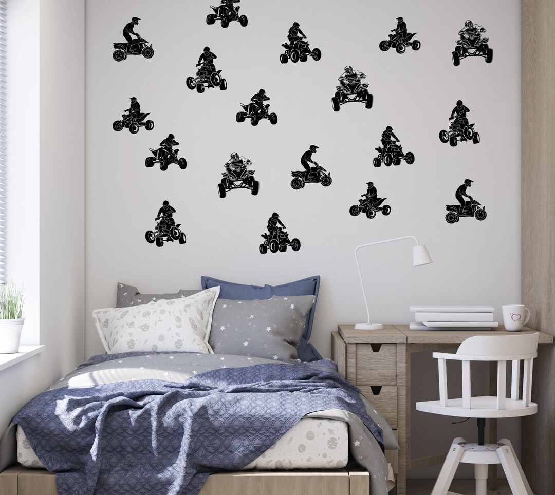 ATV Wall Decals, Four Wheeler Wall Decor, Four Wheeler Wall Decals, 4 ...