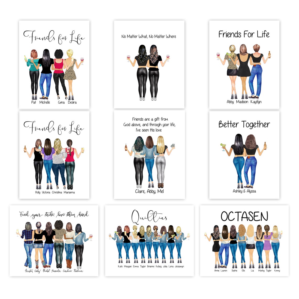 Personalized Friend Gift Bff Gifts Best Friend Print | Etsy