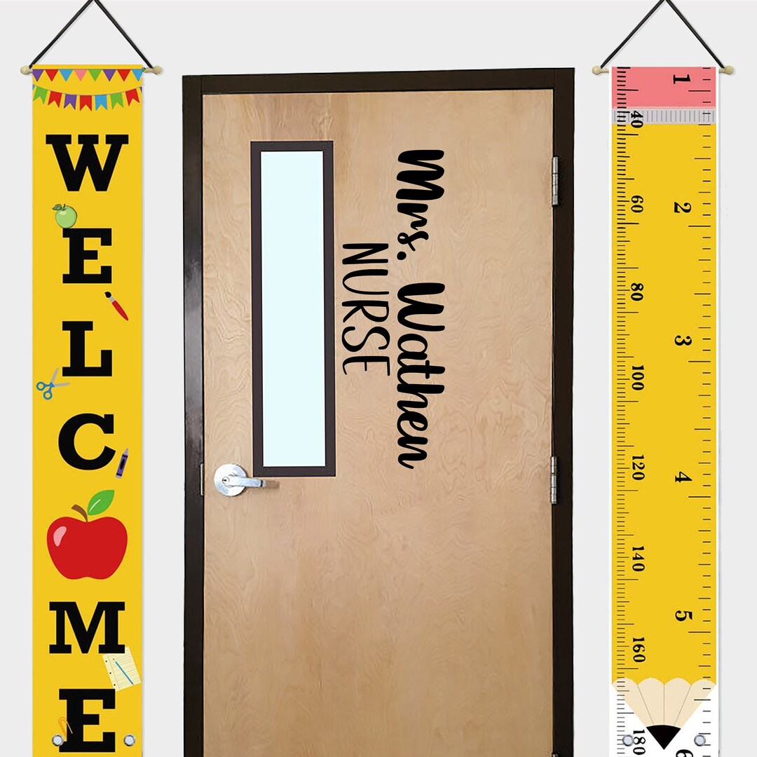 Personalized Teacher Name Decal, Classroom Door Vinyl Sticker ...