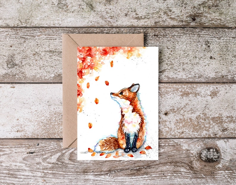 Fox Handmade Celebration Greetings Card. - Etsy