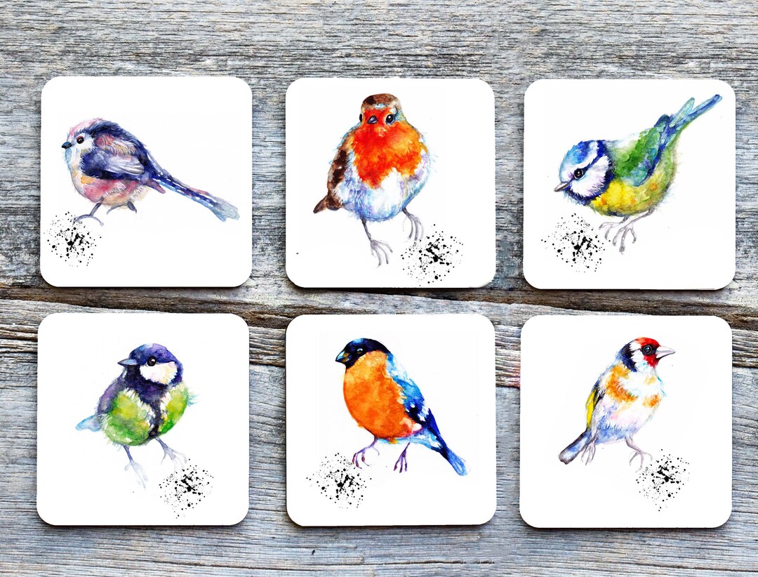 British Birds Coaster,gift, Original Art Coasters. - Etsy