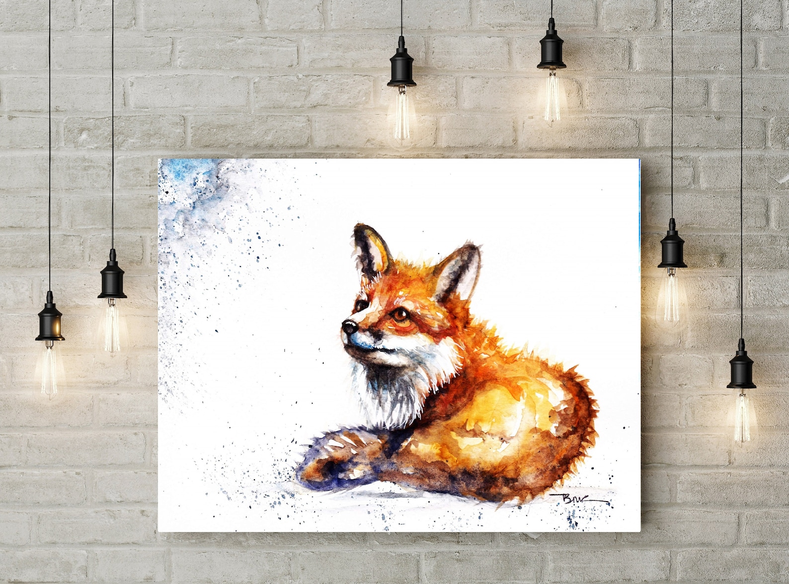 Fox watercolour Art Fox watercolour Print Fox watercolor | Etsy