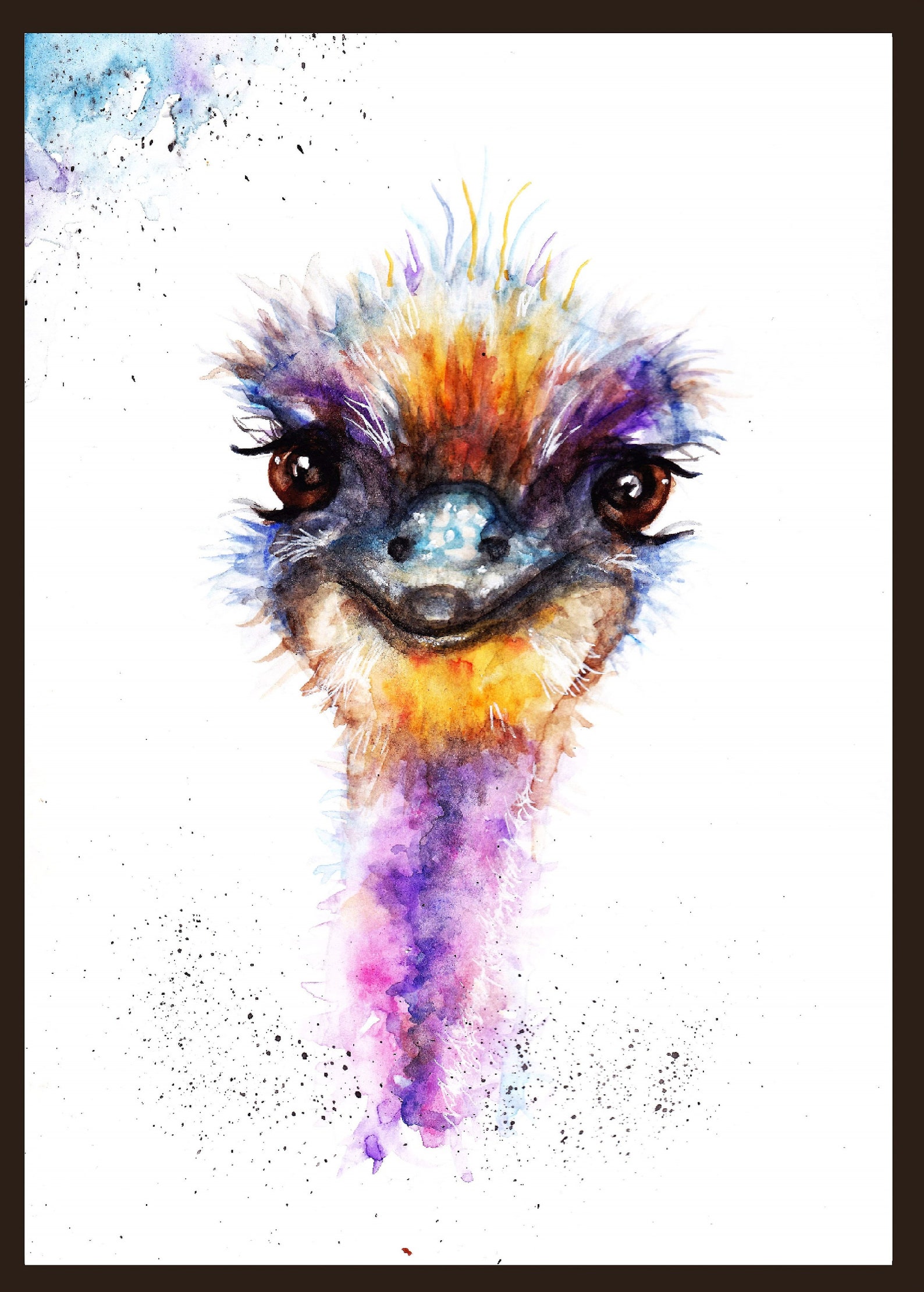 Emu Print Bird Wall Art Emu Painting bird Home Decor | Etsy UK