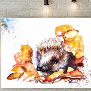Hedgehog Watercolour Prints - Etsy