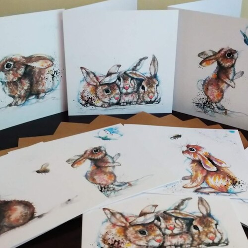 Pack of 9 Notelet Cards Fox Art Watercolour Art Prints - Etsy