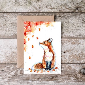 Fox Handmade Celebration Greetings Card. - Etsy