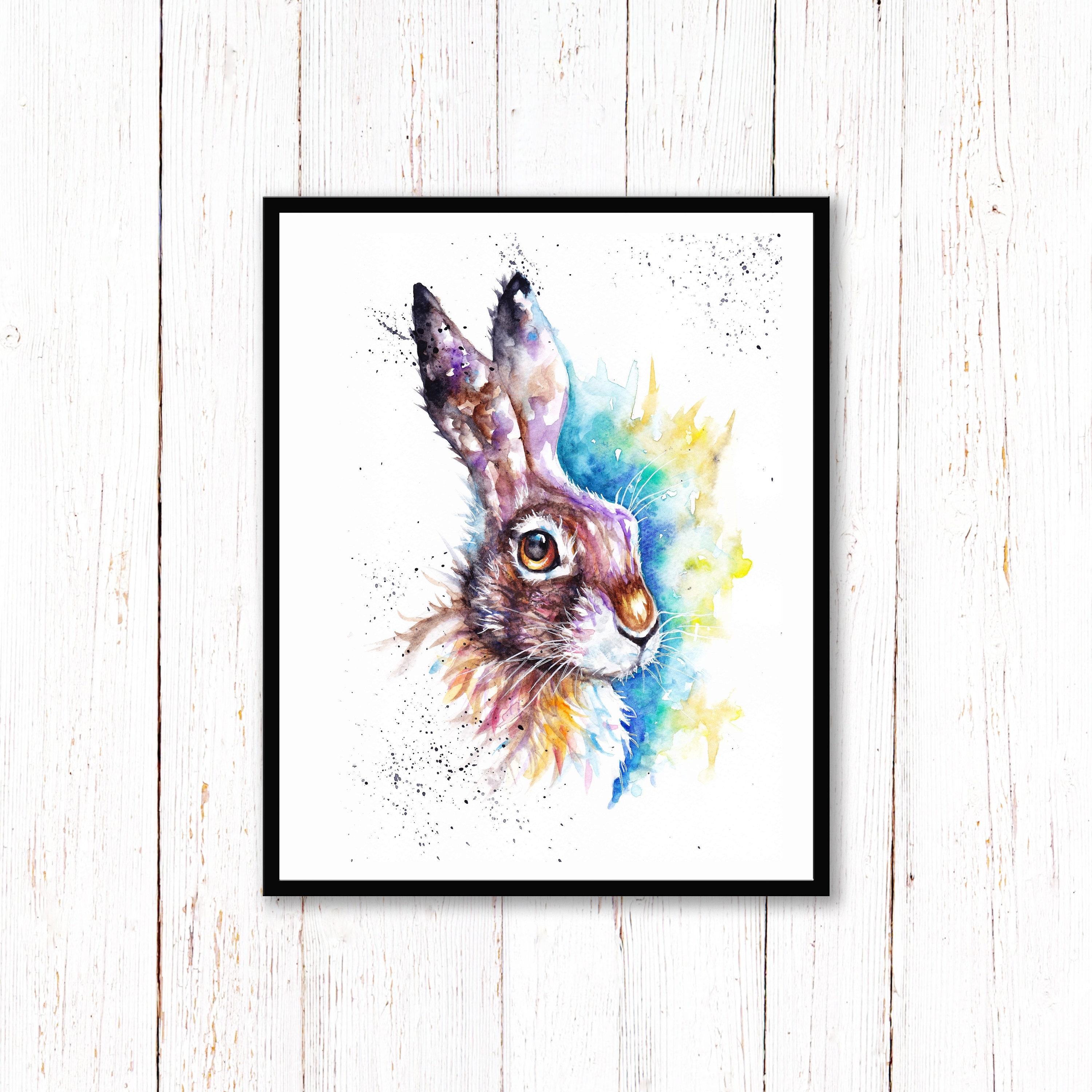 Hare Watercolor Print Hare Wall Art Hare Gifts Hare Artwork - Etsy UK