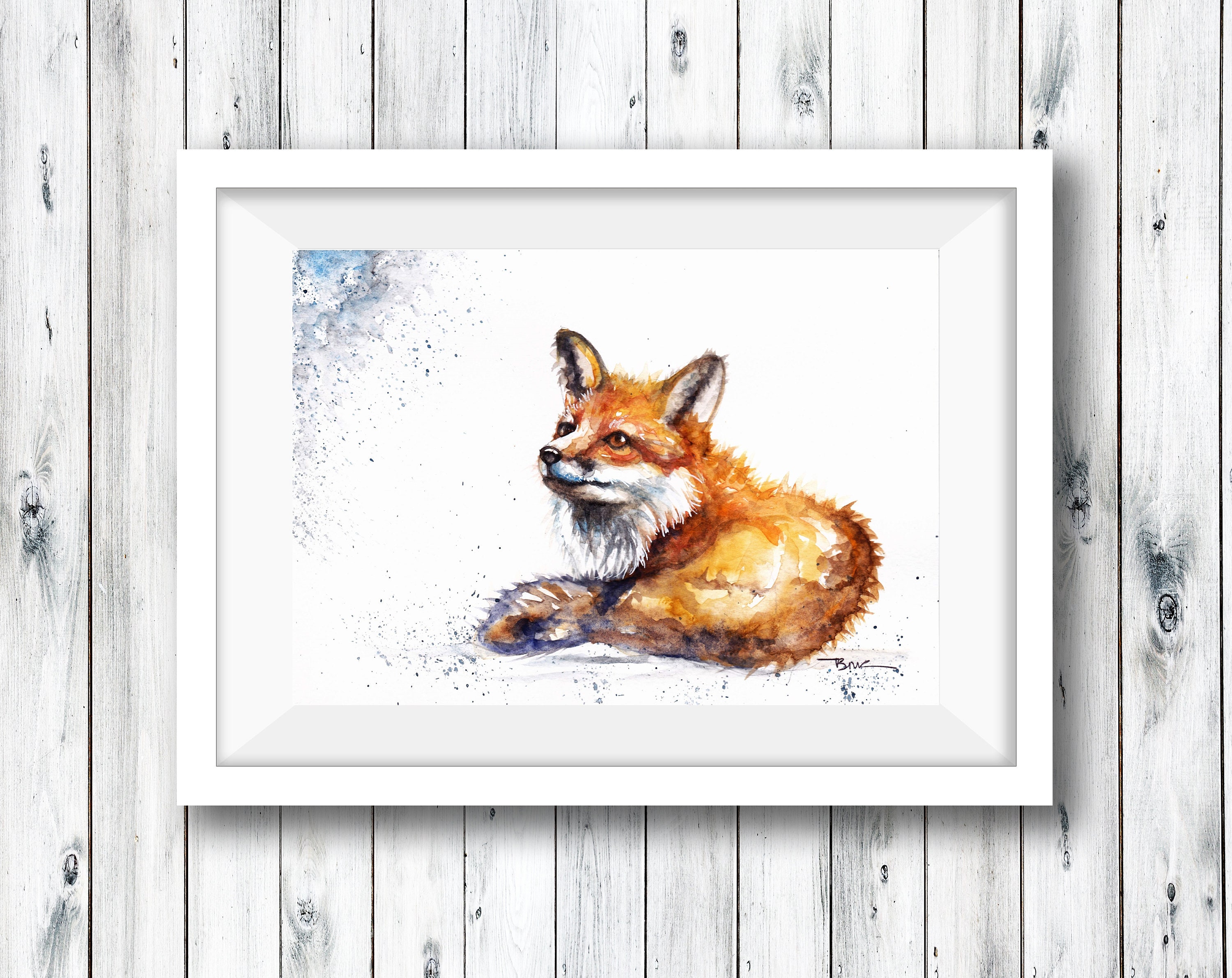 Fox Watercolour Art fox Watercolour Print fox Watercolor - Etsy UK