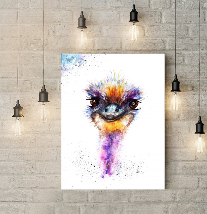 Emu Print Bird Wall Art Emu Painting bird Home Decor | Etsy UK