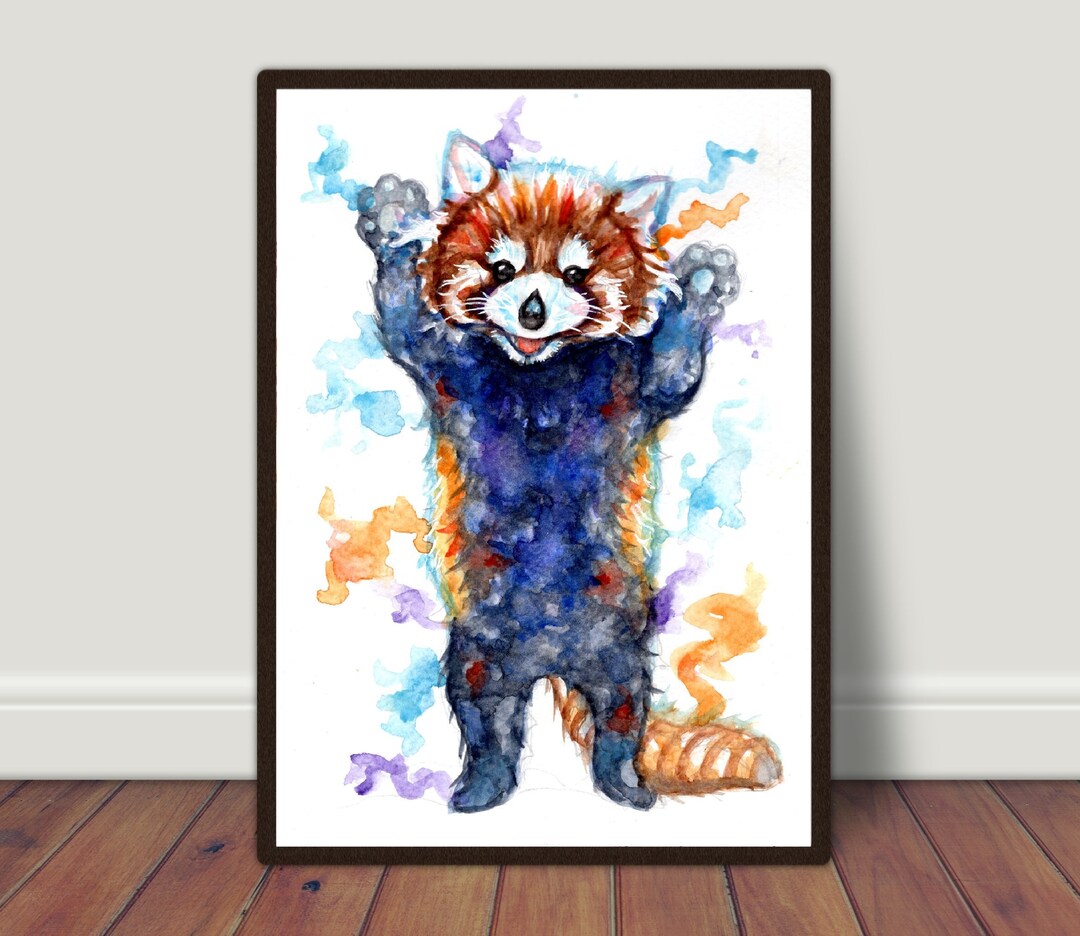 Red Panda Art Print. Red Panda Wall Art. Red Panda Picture. Red Panda ...