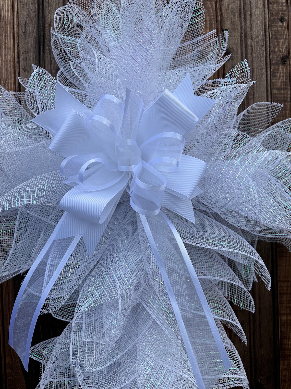 Cross Wreath, Cross Deco Mesh Wreath, Memorial Cross Wreath, Religious ...