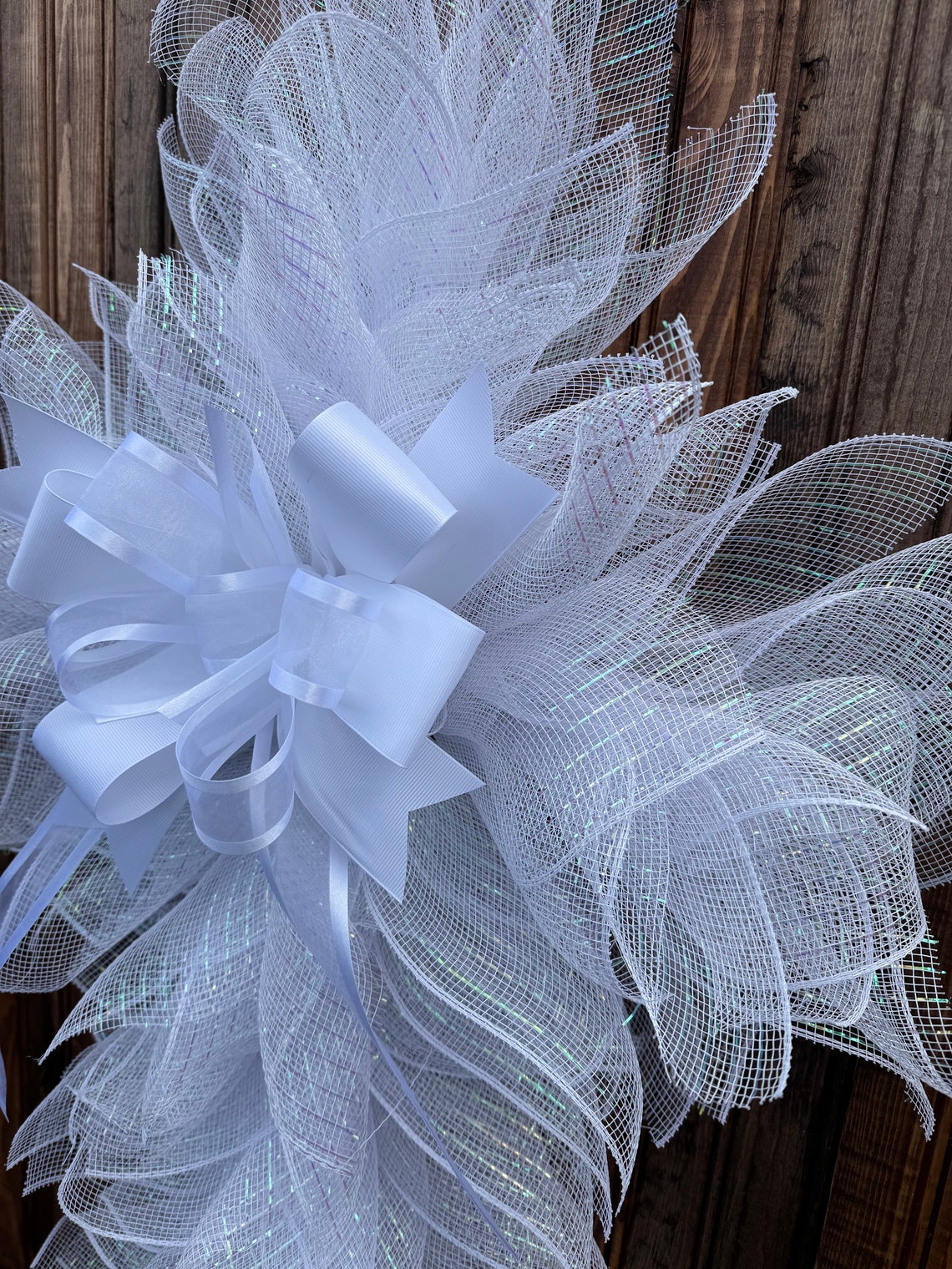 Cross Wreath, Cross Deco Mesh Wreath, Memorial Cross Wreath, Religious ...