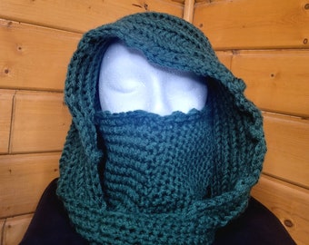 Sugar Plum Fairy Hooded Crochet Cowl, Crochet Hooded Scarf, XL Extra ...