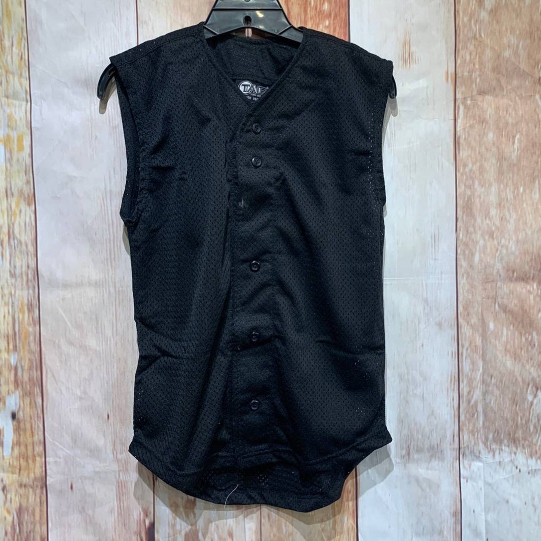 New Tag Team Uniform Adult Medium Button Down Baseball Mesh Jersey Tank ...