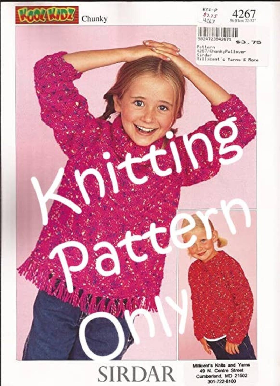 New Sirdar 4267 Kool Kidz Chunky Children Sweaters Knitting Pattern - Etsy