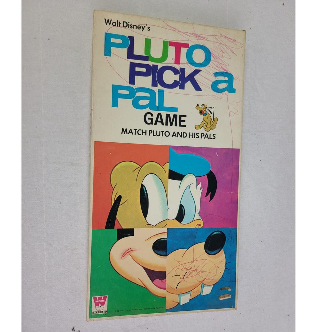 Vintage 1970s Walt Disney Pluto Pick A Pal Board Game Complete 55 ...