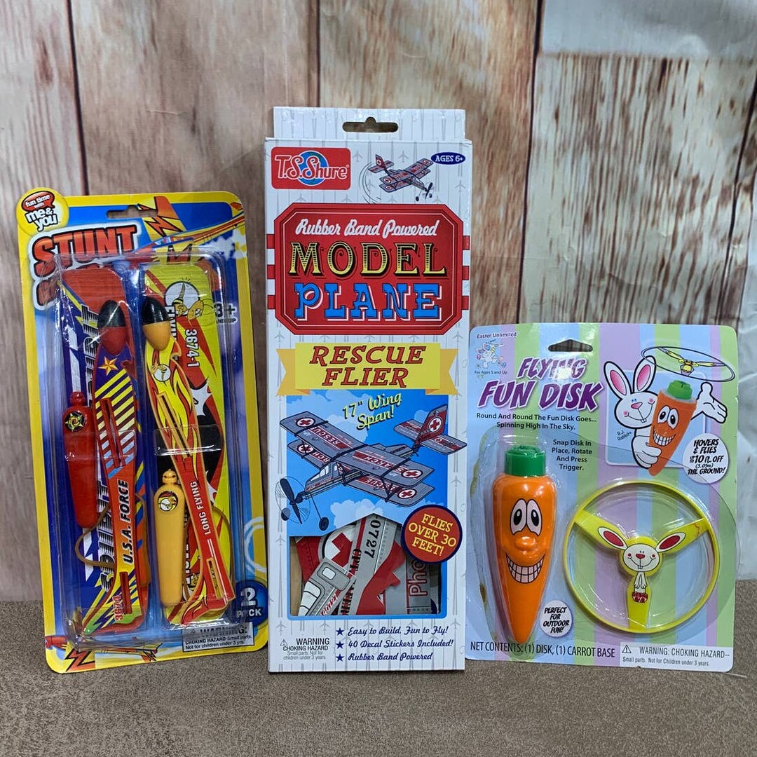 New Model Plane Rubber Band Powered Flying Stunt Glider Airplane Toy ...