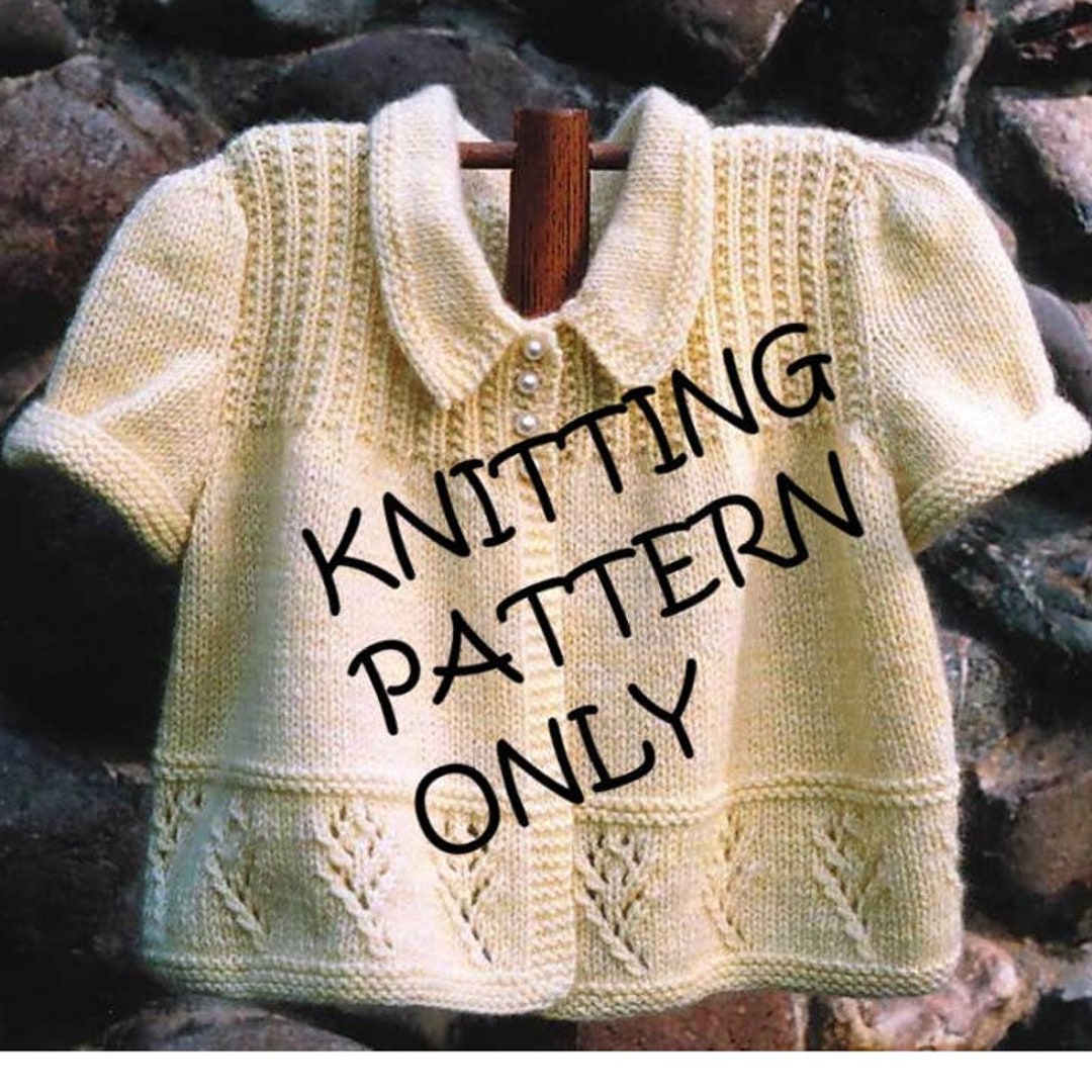 NWT Annie Dempsey Oat Couture Crocus Cardigan for Babies BB203 Knitting ...