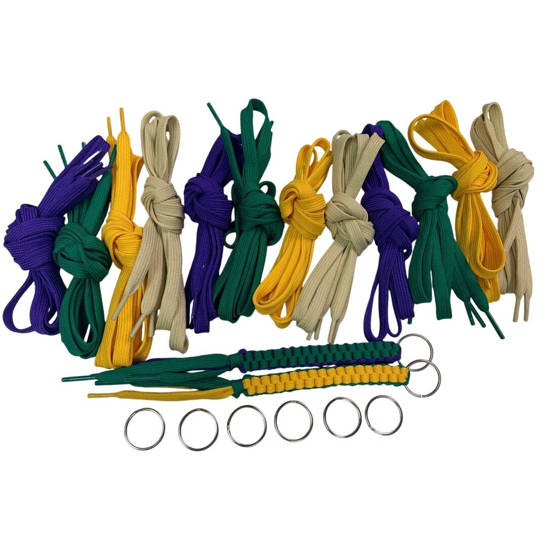 New Make Your Own DIY 6 Boondoggle Shoe Lace Keychains Craft Making Kit ...