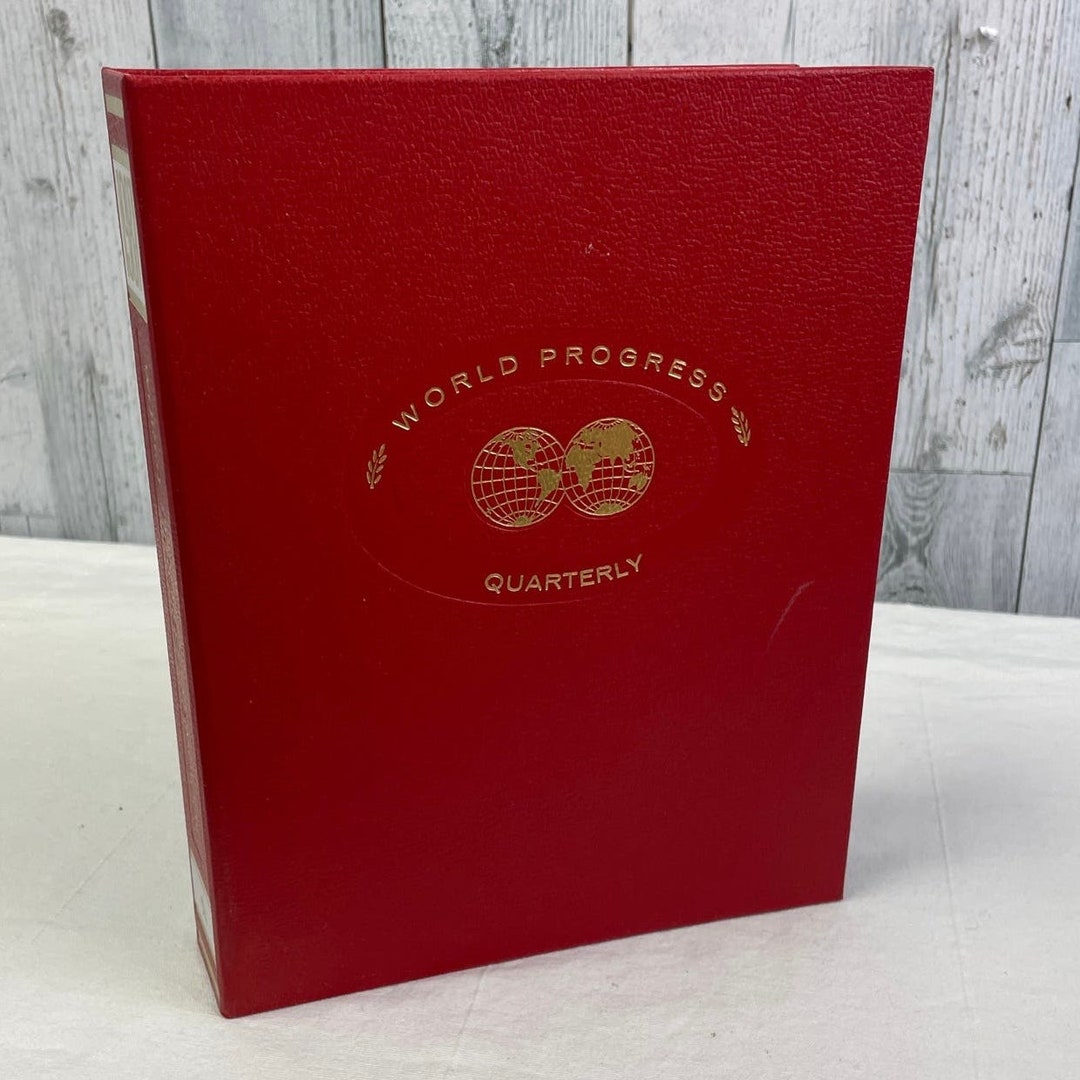 Vintage 1987 World Progress Yearbook Binder Spring Winter Summer Fall ...