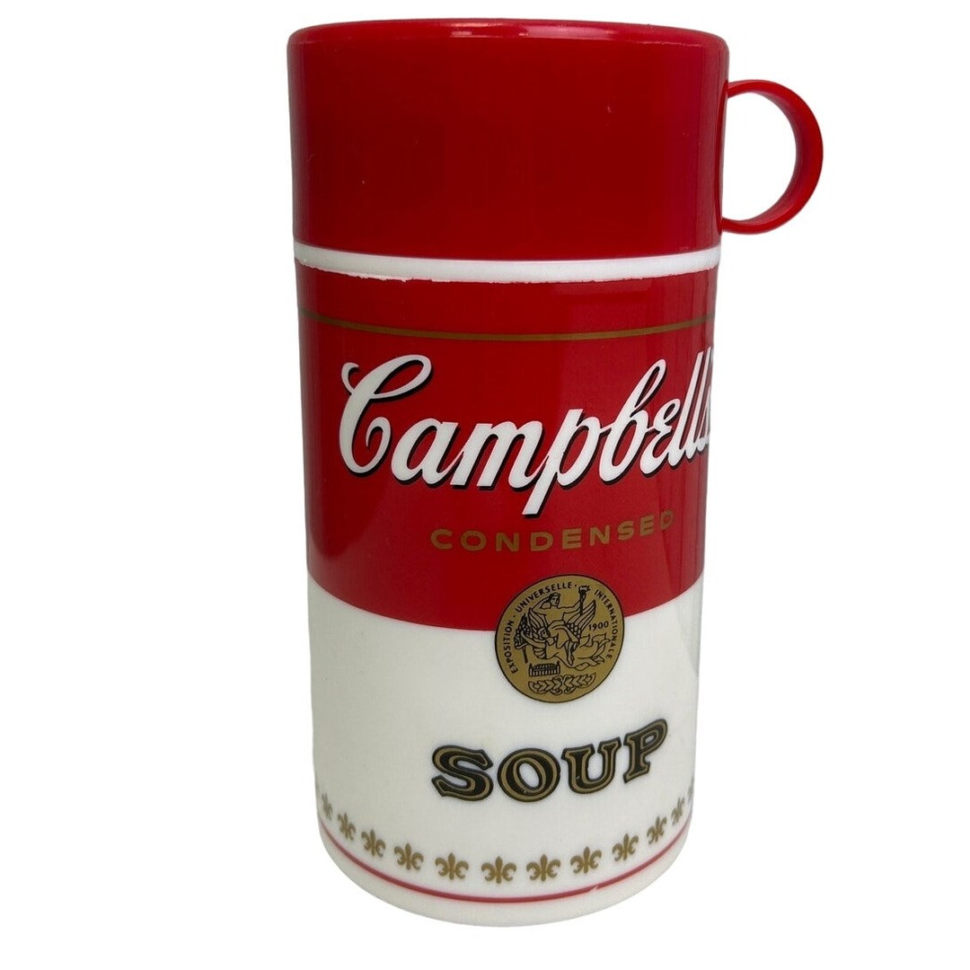 Vintage 1998 Campbell's Soup Can-tainer 11.5oz Plastic Thermos Stopper ...
