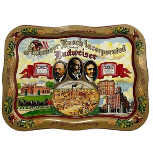 Vintage 1976 Budweiser 100 Year Anniversary Brewery Clydesdales Metal ...