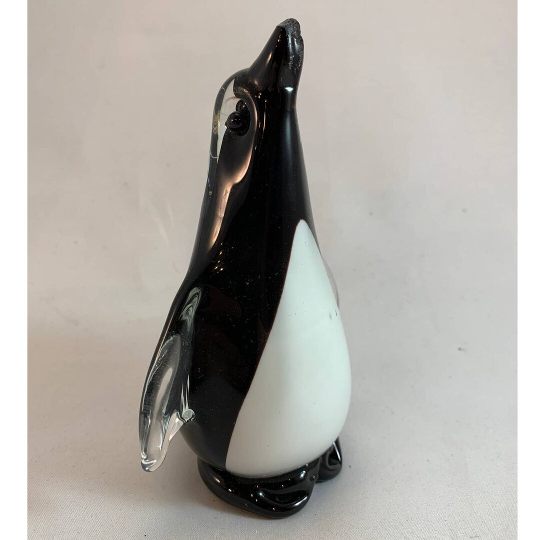 6 Collectible Glass Standing Penguin Animal Polar North Pole Heavy ...