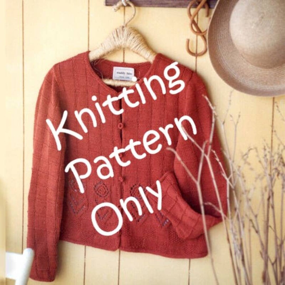 New Maddy Laine Maddycraft ML120 Flower Boxes Cardigan Sweater Knitting ...