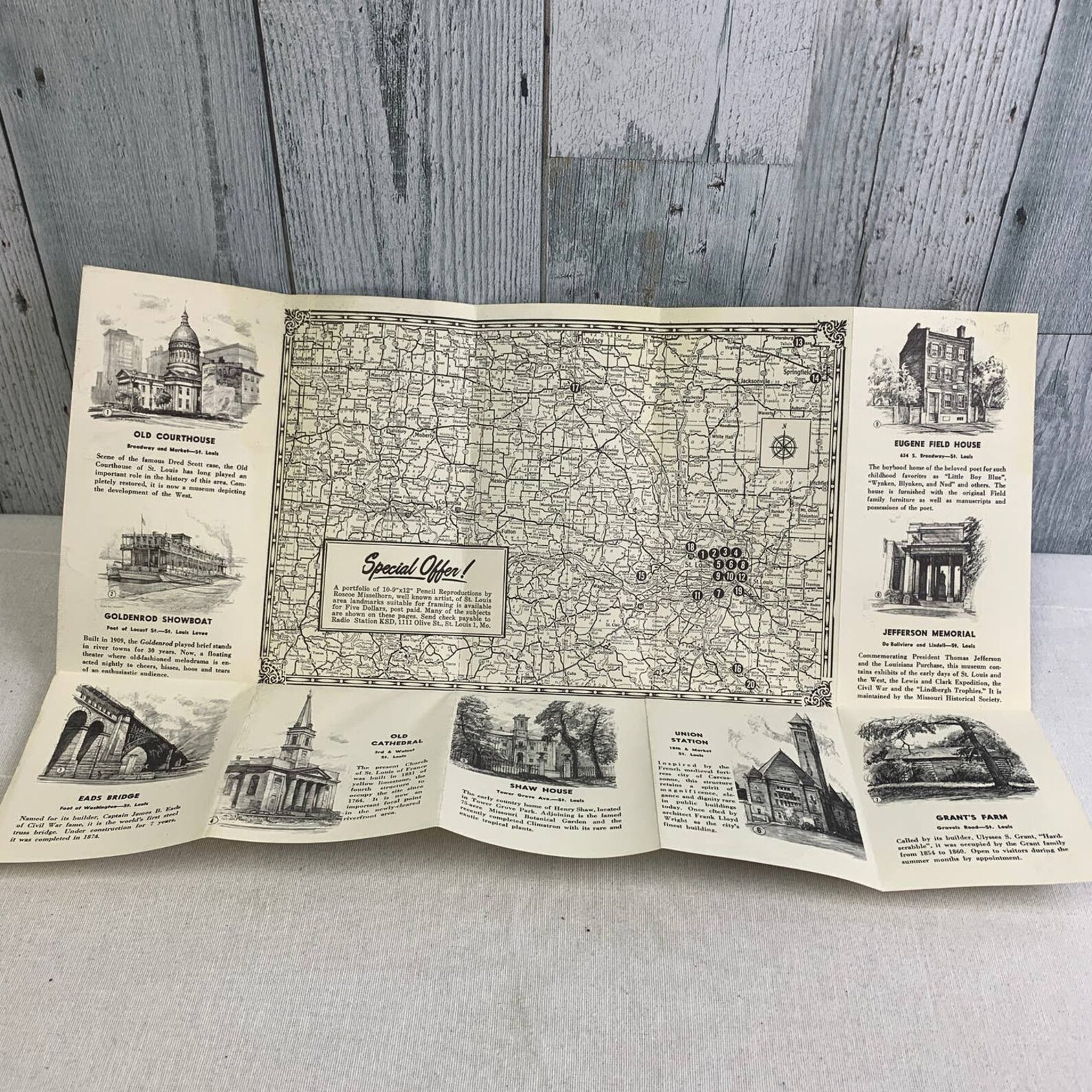1960s Guide to St Louis Historical Landmarks Clif St James KSD - Etsy