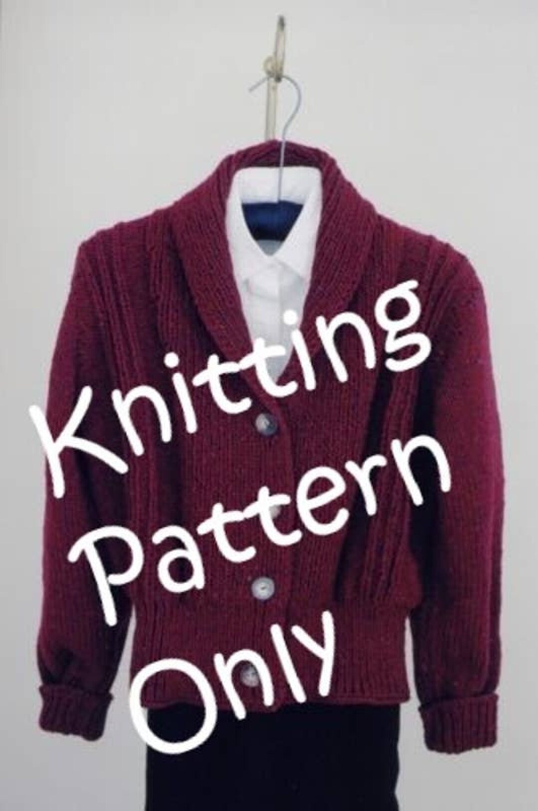 New Mari Dembrow Sweaters MS 106 Bulky Weight Shawl Collar Knitting ...