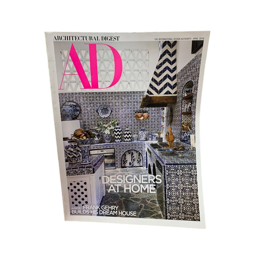 Architectural Digest Magazine April 2019 Designers at Home Frank Gehry ...