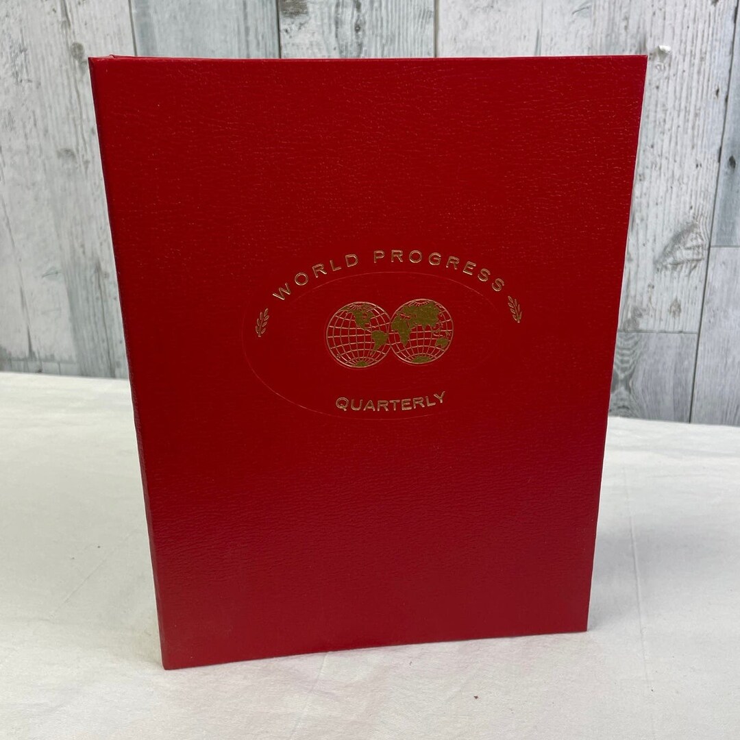 Vintage 1984 World Progress Yearbook Binder Spring Winter Summer Fall ...