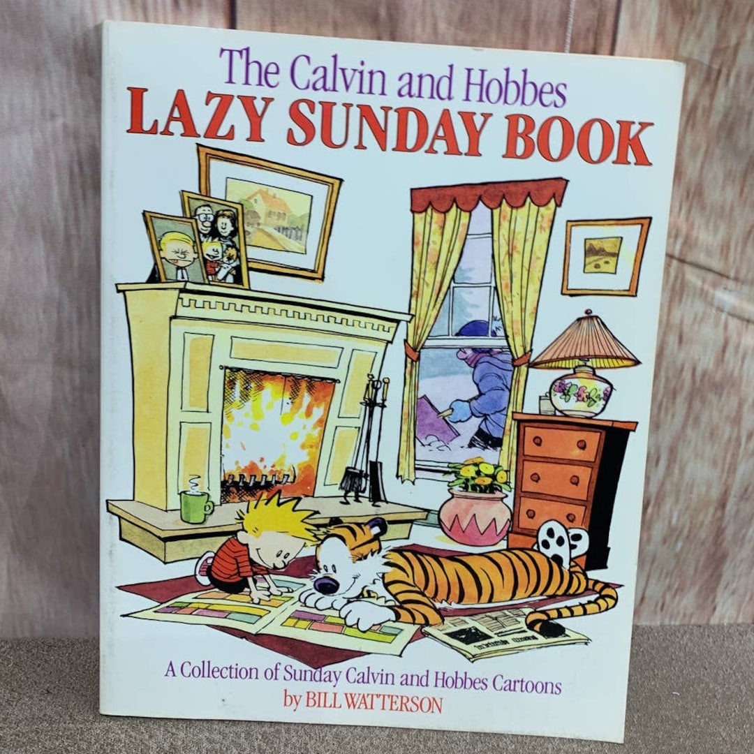 1989 Calvin and Hobbes Lazy Sunday Book Vintage Paperback Bill ...