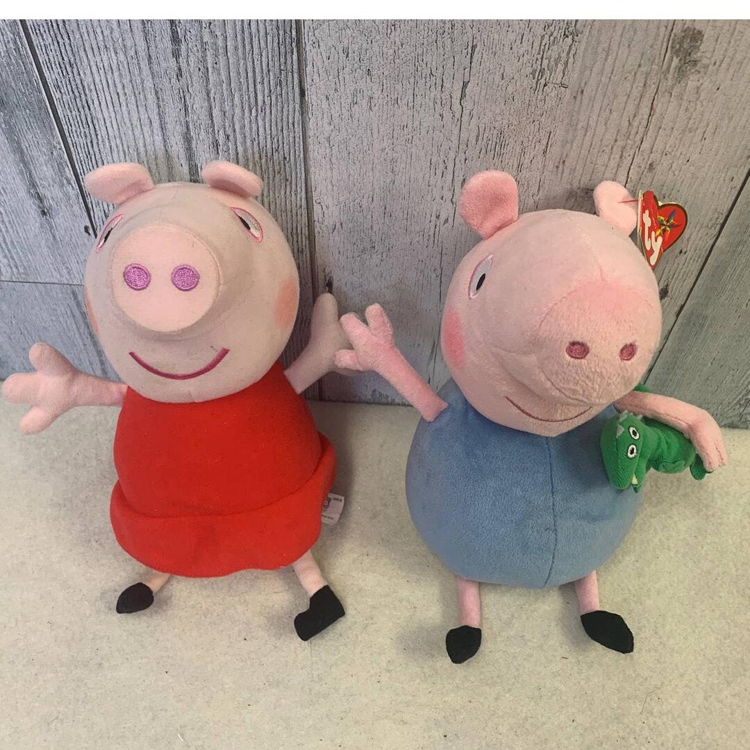 Peppa and George the Pig With Stuffed Dinosaur 10" Stuffy Collectible ...