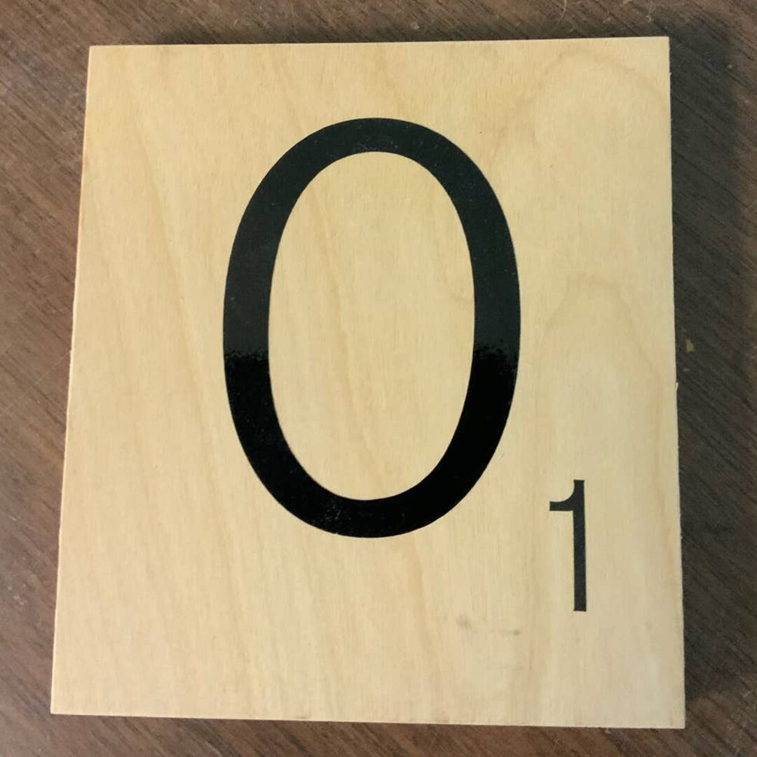 New 5" X 5.5" Scrabble Game Letter O Wooden Alphabet Tiles Craft Supply ...