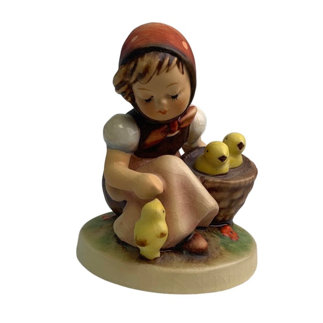 Vintage Hummel Goebel 57 Baby Chicken Chick Girl West Germany Ceramic ...
