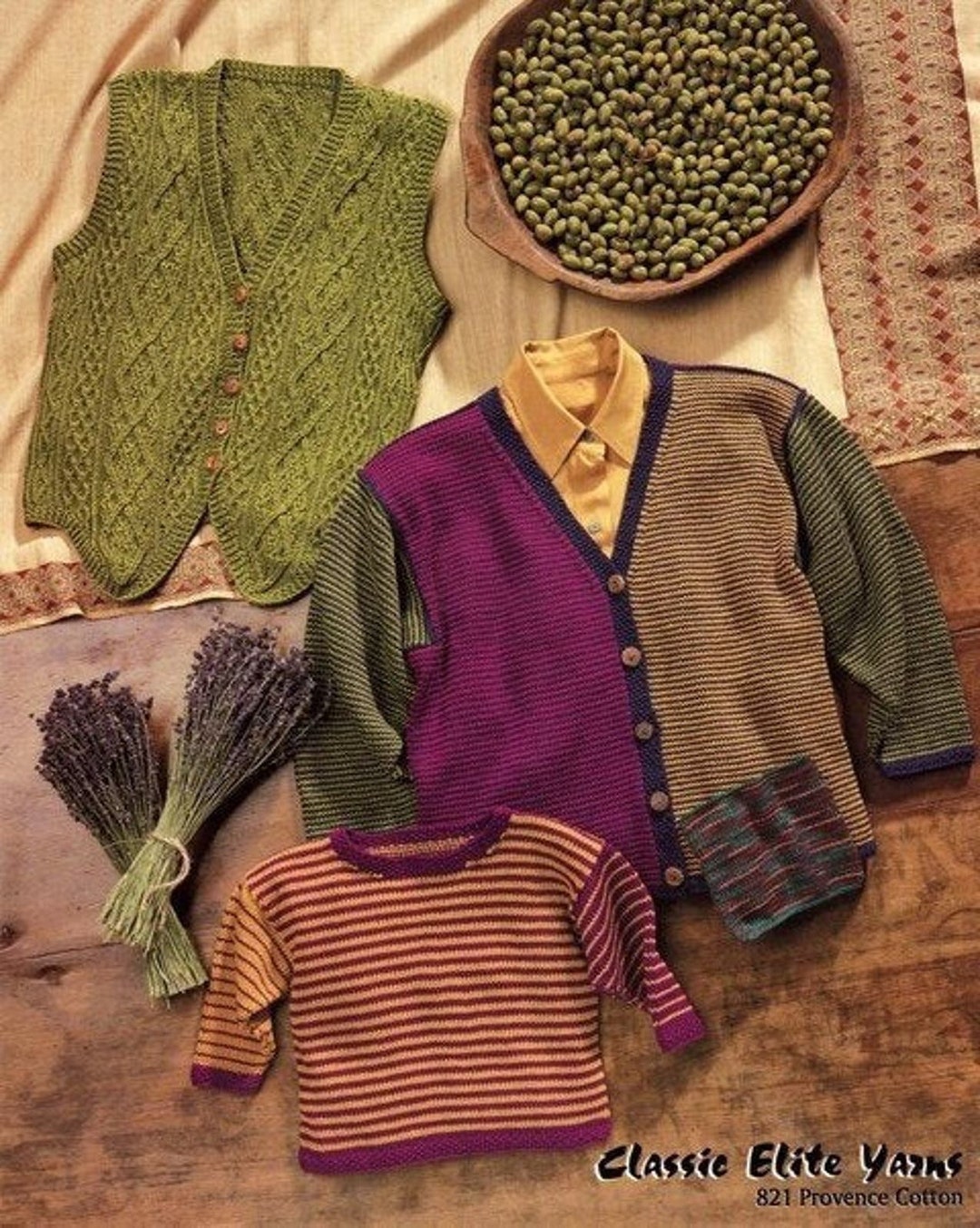 NWT Coulthard Gayle Classic Elite Yarn 821 Les Olivades Sweater ...