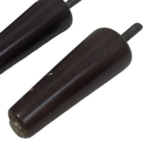 Set of 3 Mid Century Modern Wood Peg W Screws Furniture Chair 4" Feet ...
