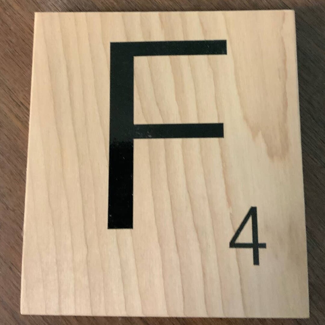 New 5" X 5.5" Scrabble Game Letter F Wooden Alphabet Tiles Craft Supply ...