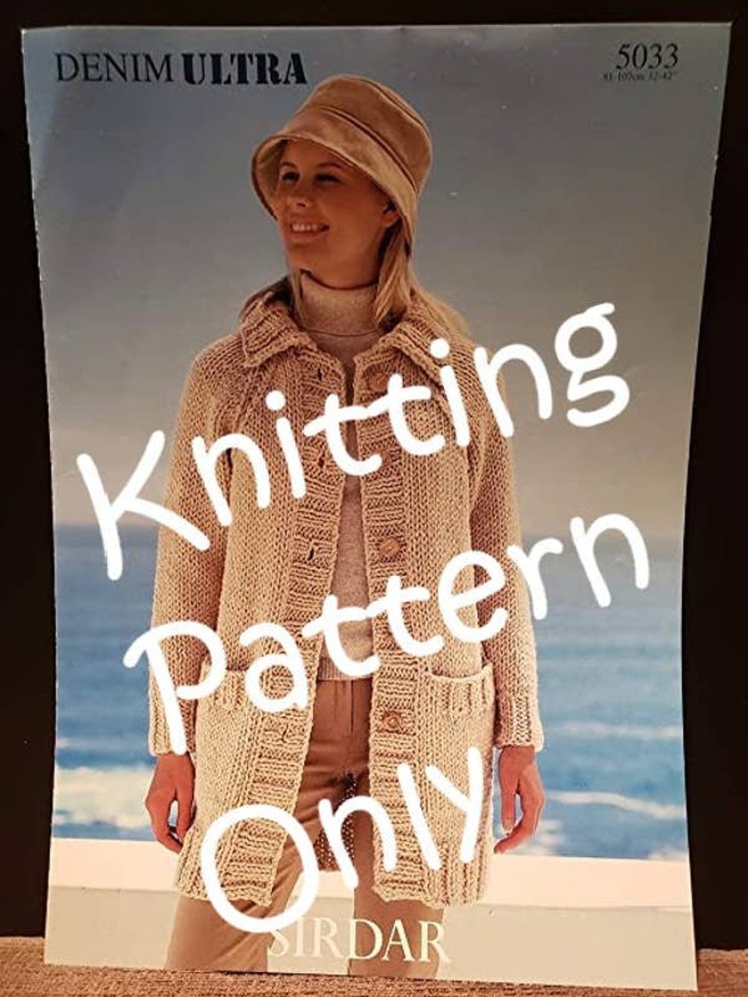 New Sirdar 5033 Denim Ultra Long Cardigan Sweater Jacket Knitting Pattern - Etsy