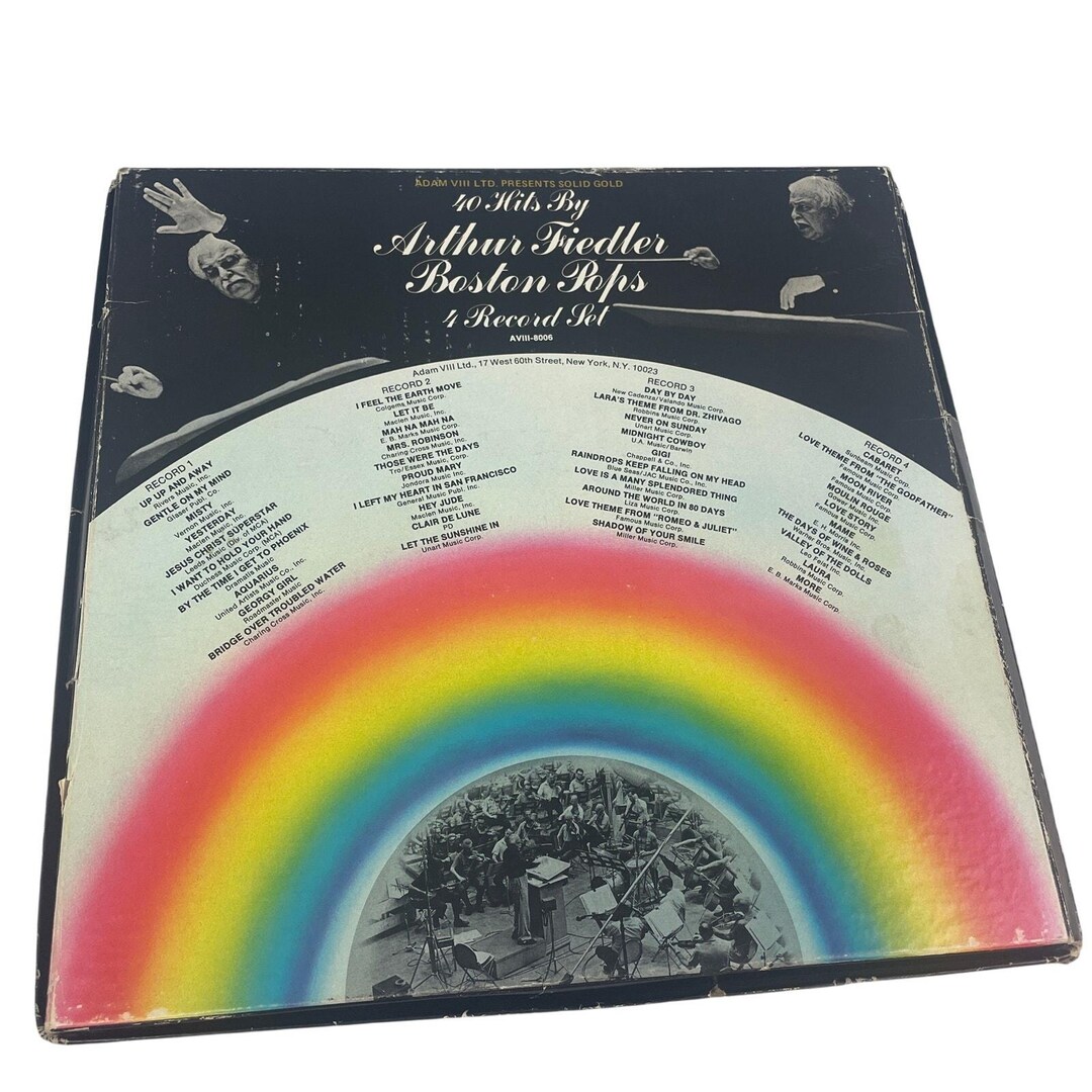 Vintage 40 Hits by Arthur Fiedler Boston Pops 4 Vinyl Record Album Set ...