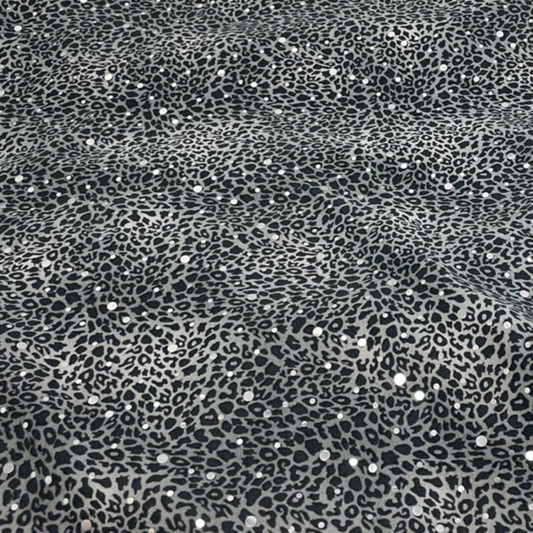 11 Yds Joann Crafts Metallic Sparkle Leopard Print Cotton Fabric Swatch ...