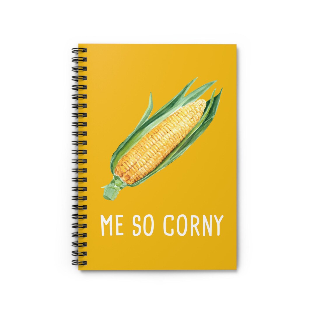 Corny Humor Spiral Notebook | Fun Journal for Students, Gift for ...