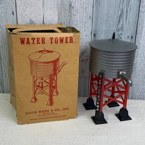 Vintage Louis Marx Marlines Plastic Water Tower 065 W Original Box ...