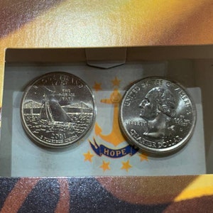 US Minted Quarter Dollar Rhode Island Numbered Coin Set Sealed 13 of 50 ...