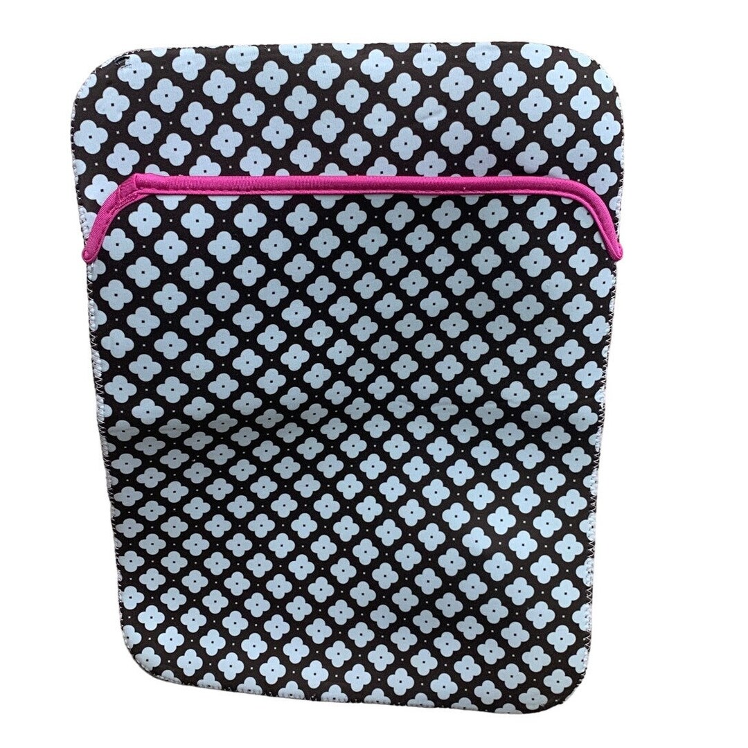 The Macbeth Collection Floral 1960s Print Reversible Neoprene Laptop ...