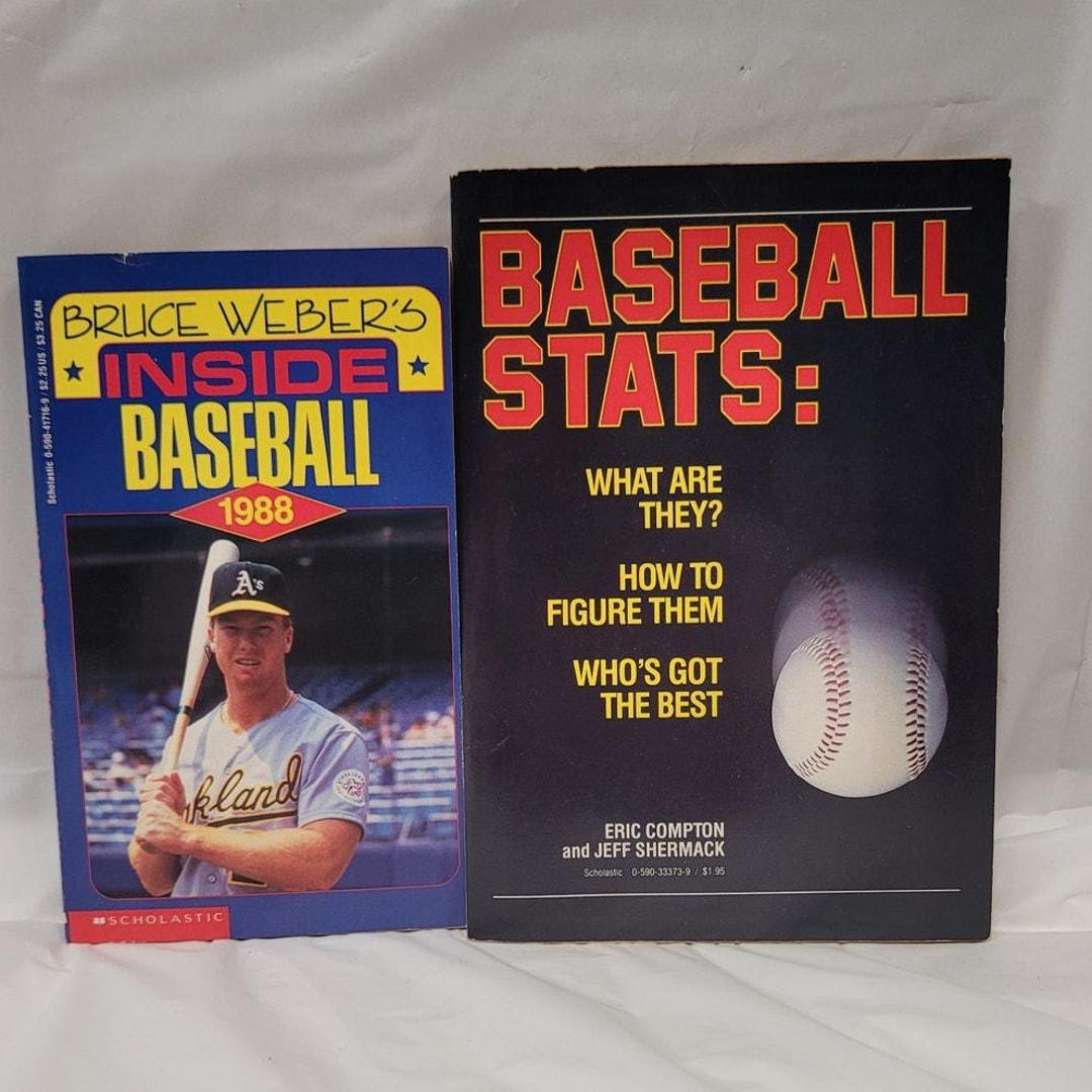 Vintage 1985 1988 Scholastic MLB Inside Baseball Stats Paperback Books ...