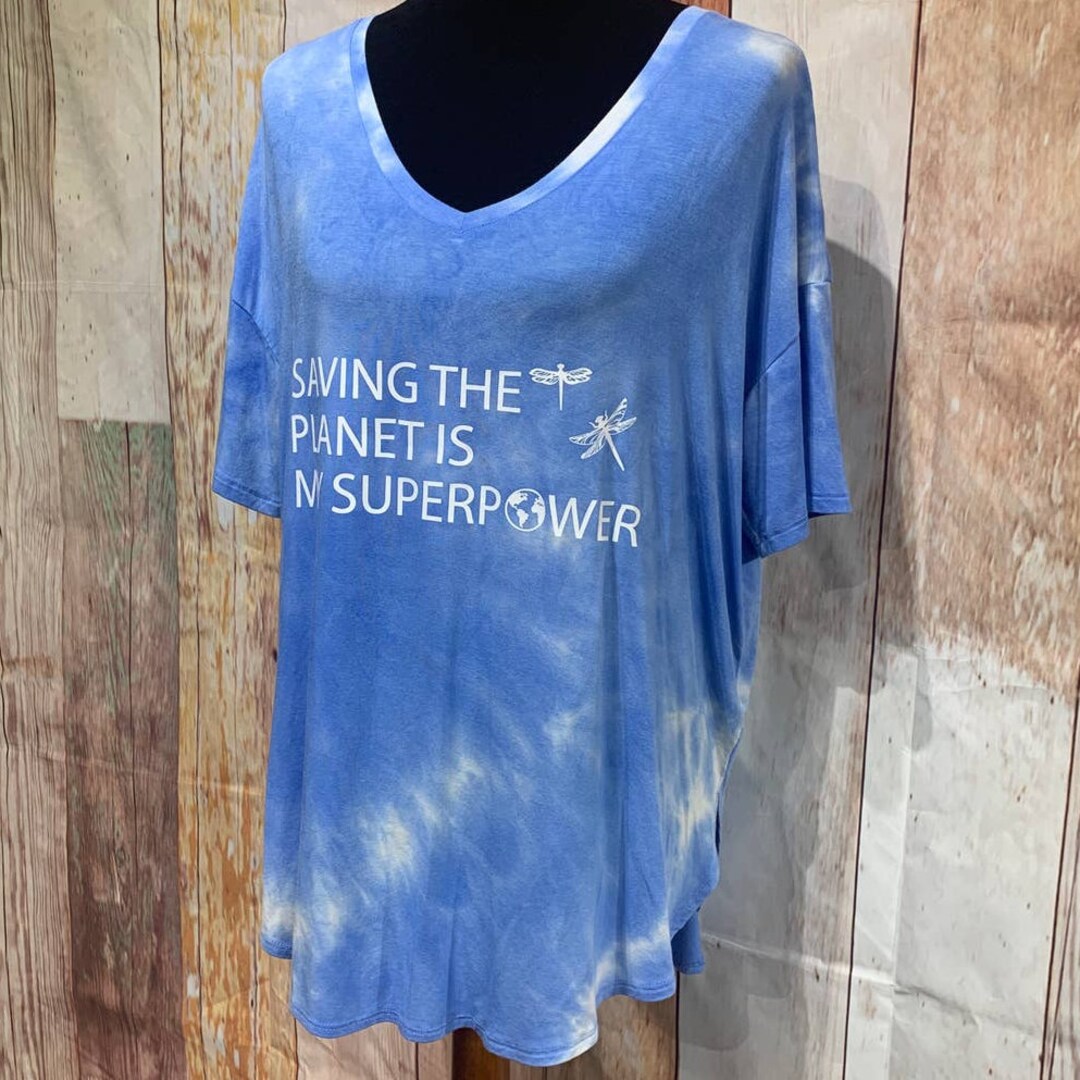 Hand Printed Upcycled Large Dragonfly Saving the Planet is My - Etsy