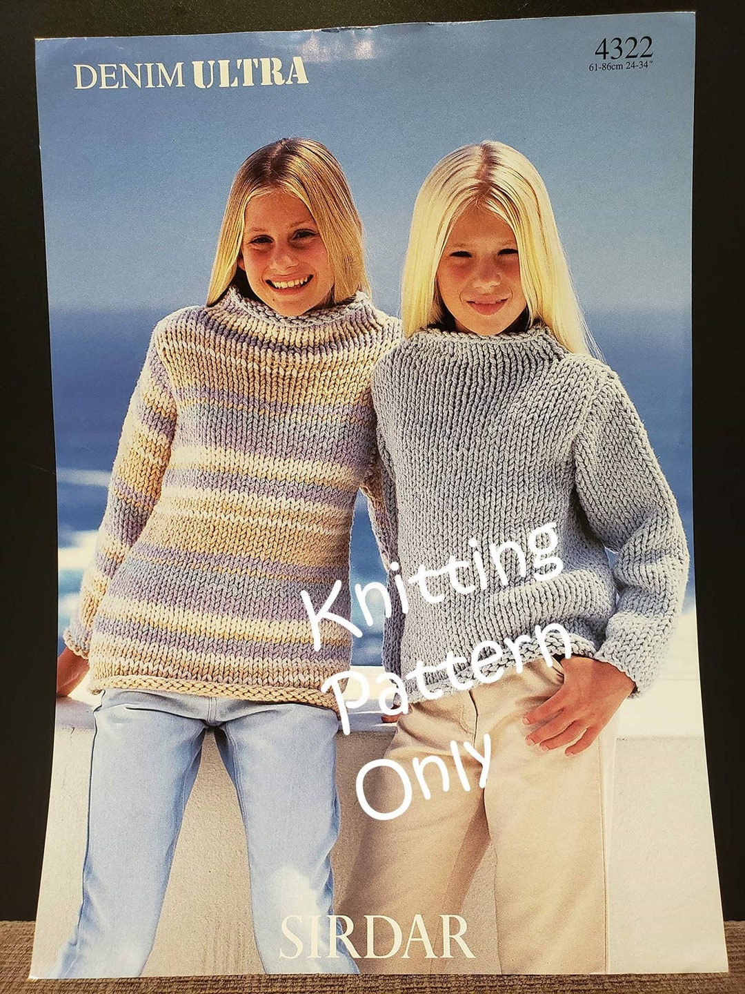 New Sirdar 4322 Denim Ultra Girls Child Pullover Sweater Knitting Pattern - Etsy